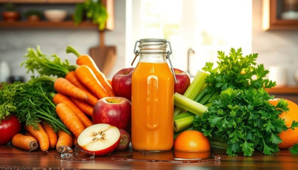 Carrot Apple and Celery Juice