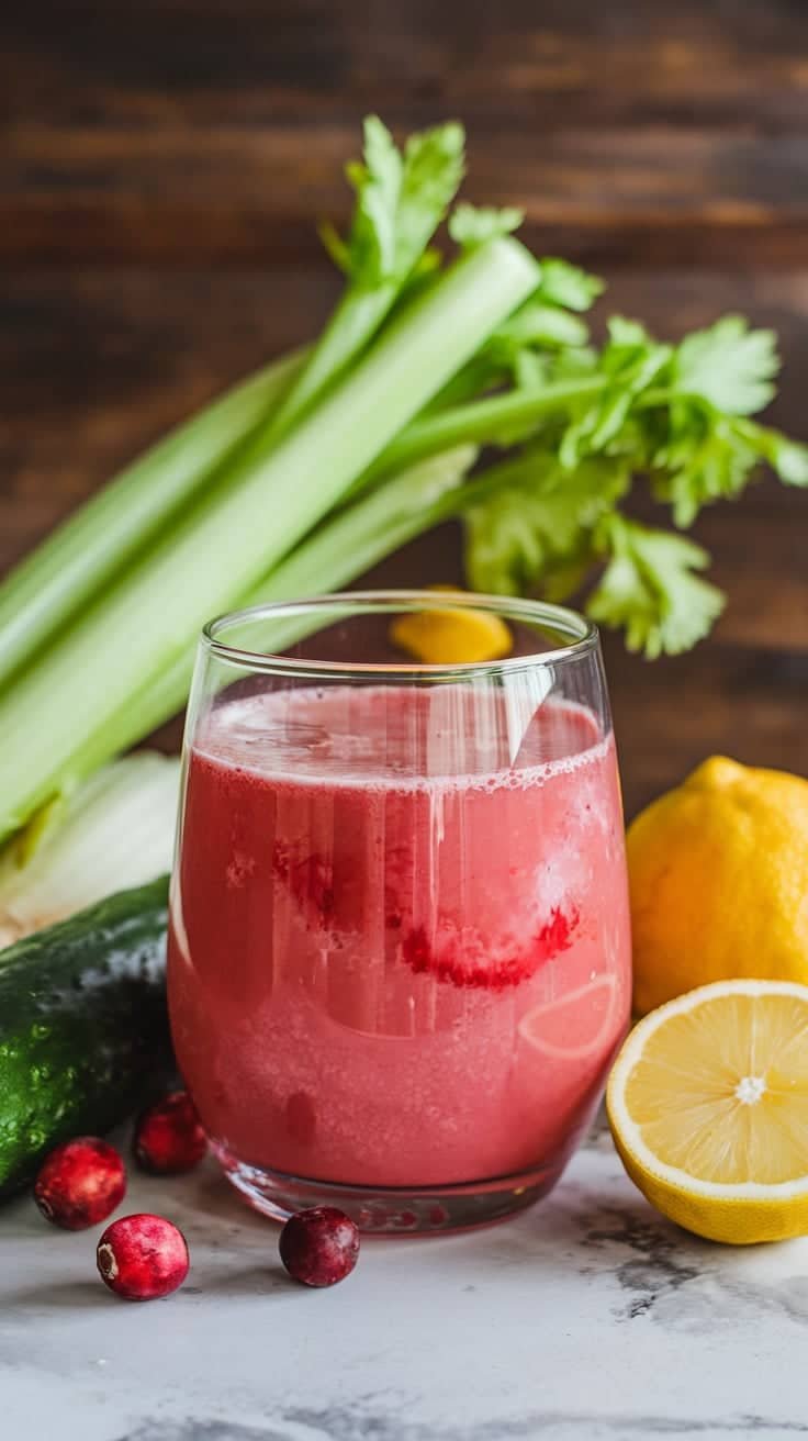 Celery-Cucumber Cranberry Citrus Juice