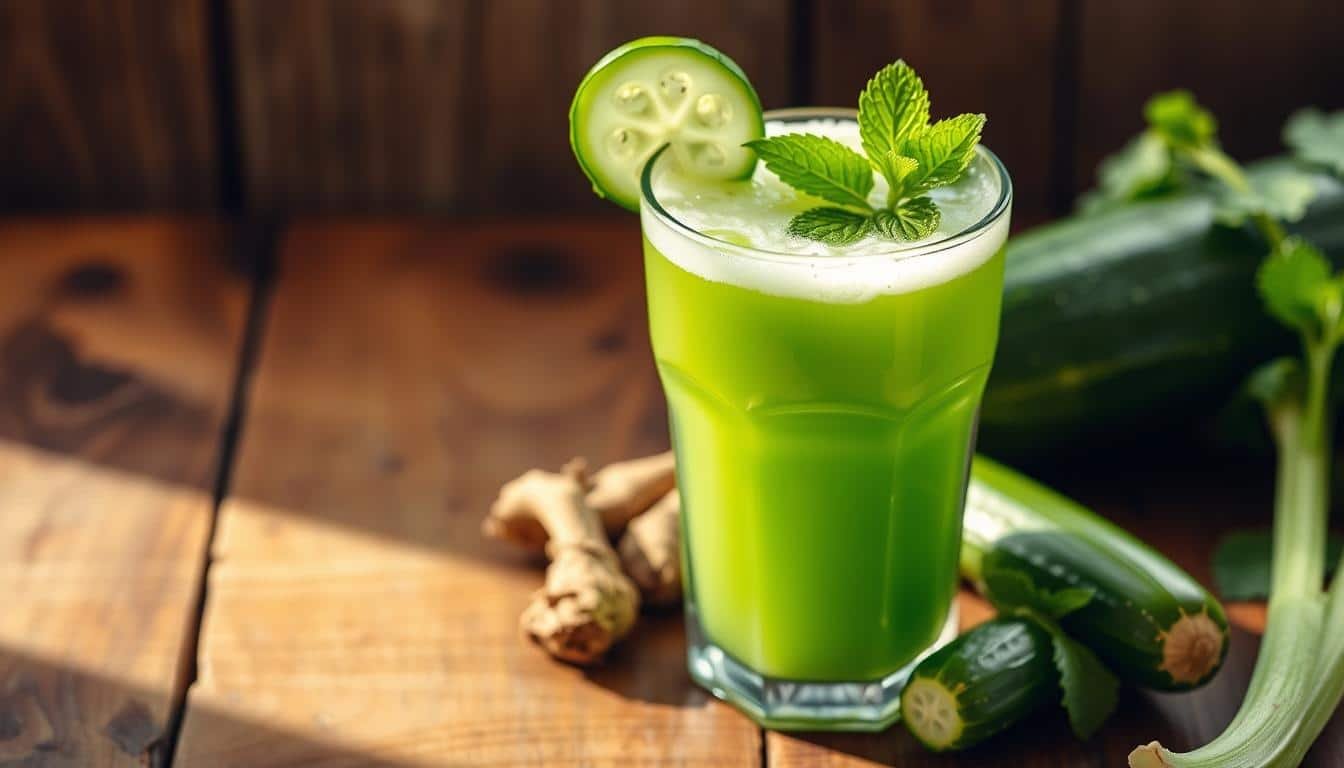 Cucumber-Celery Turmeric Tonic Juice