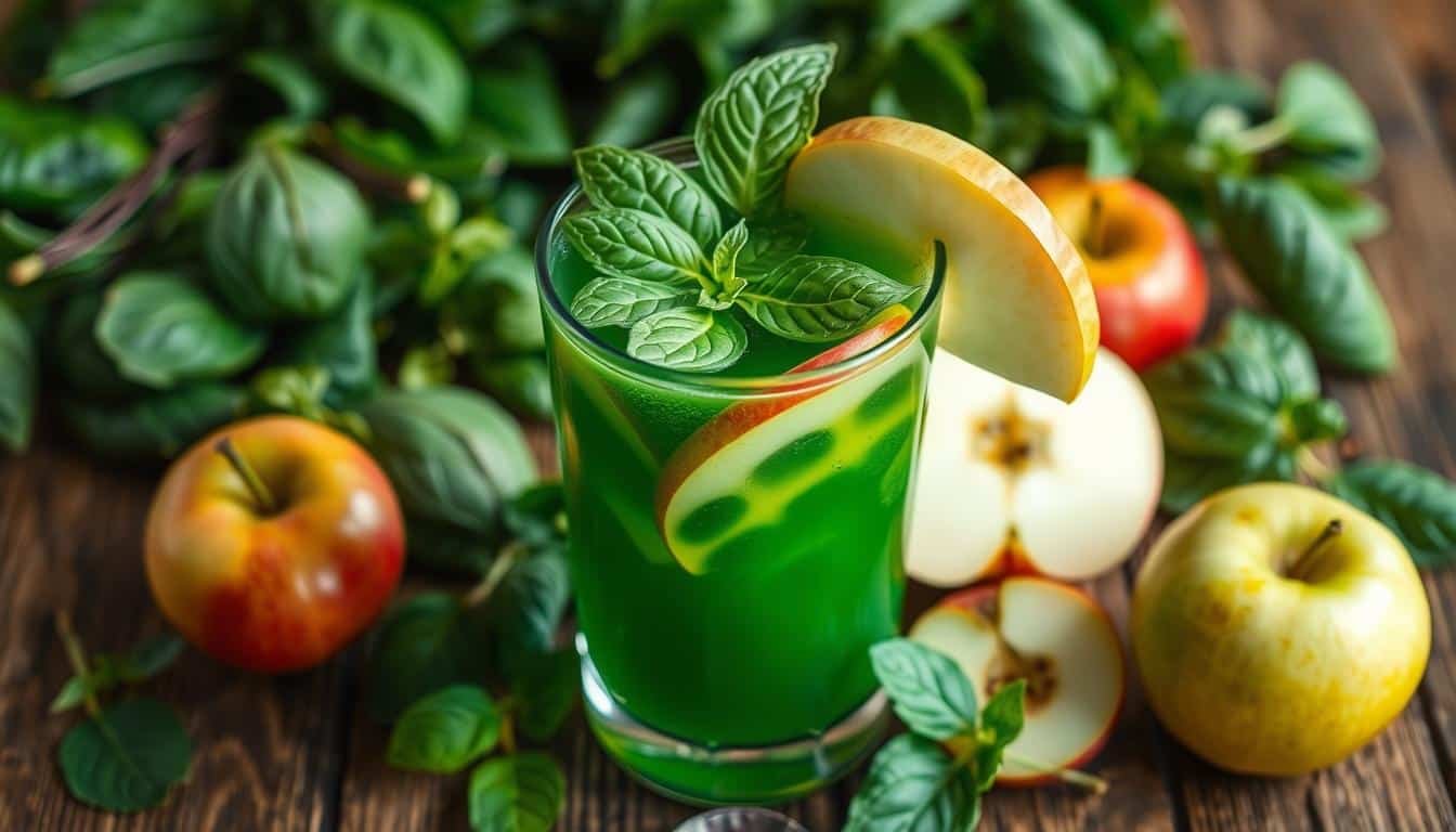 Spinach-Apple Basil Infusion Juice