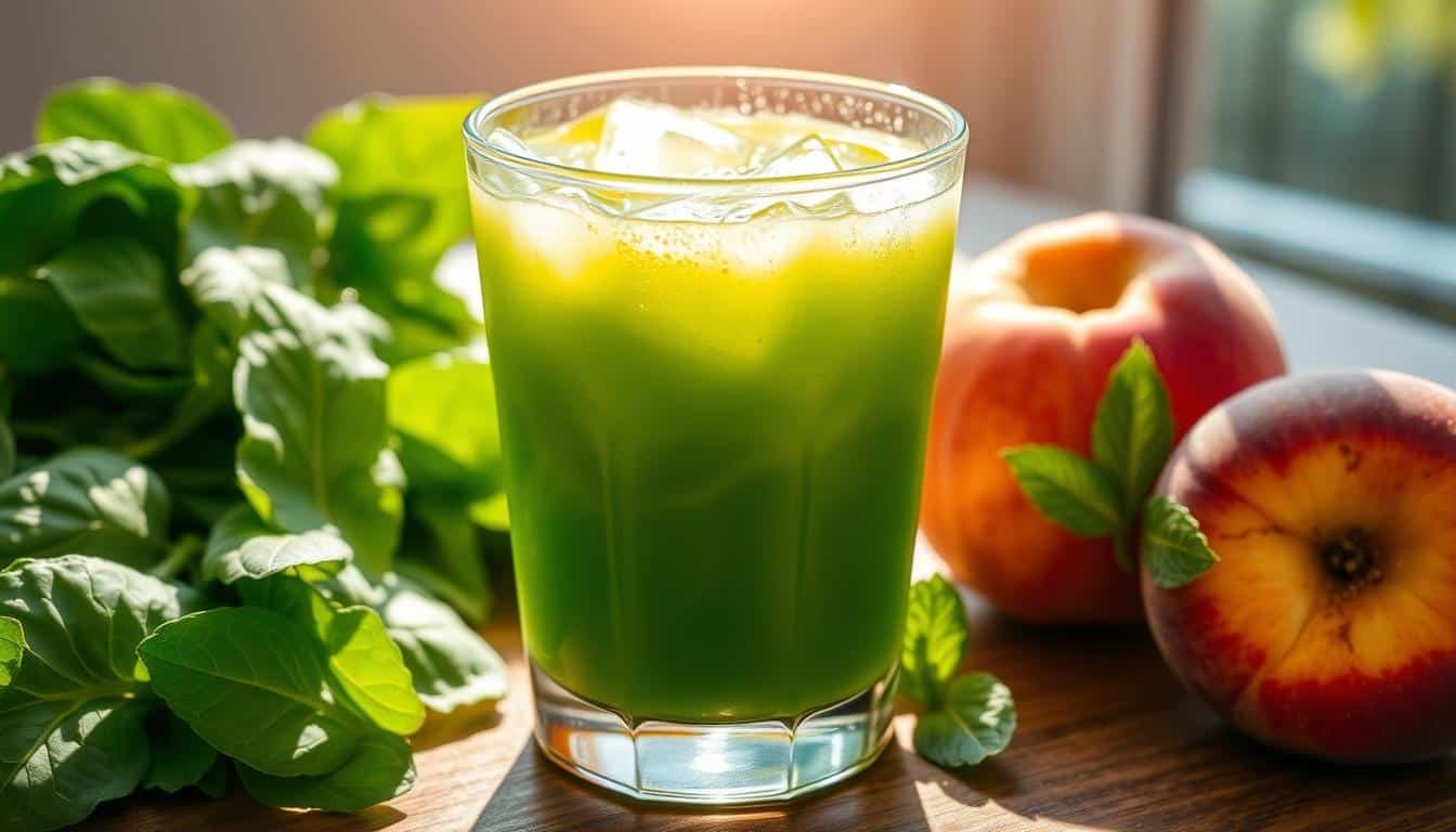 Spinach-Peach Harmony Juice