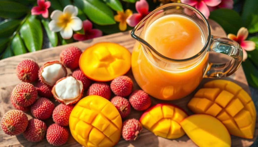 Lychee-Mango Sunset Juice