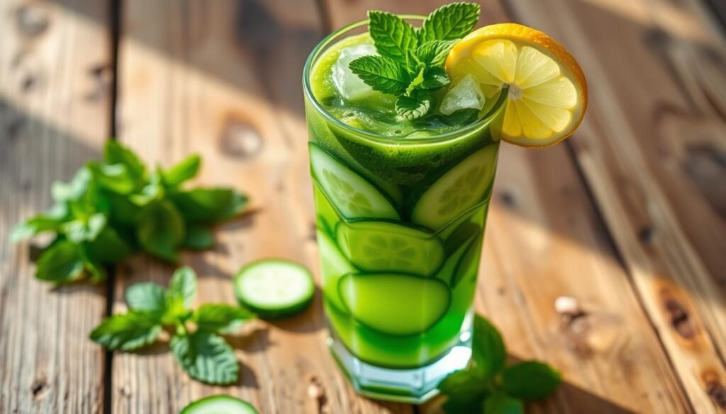 Celery-Cucumber Lemon Mint Juice