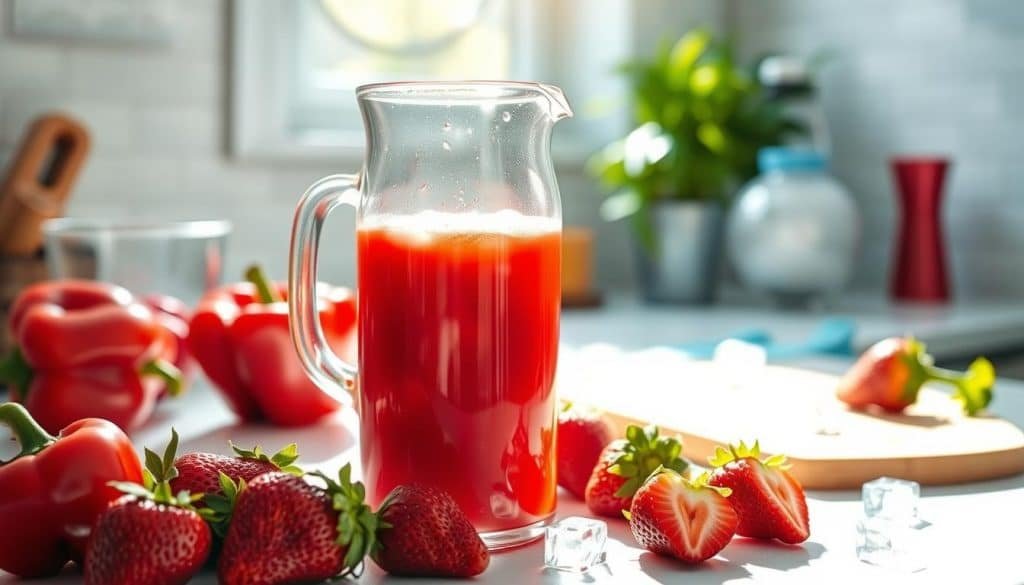 Red Bell Pepper-Strawberry Glow Juice