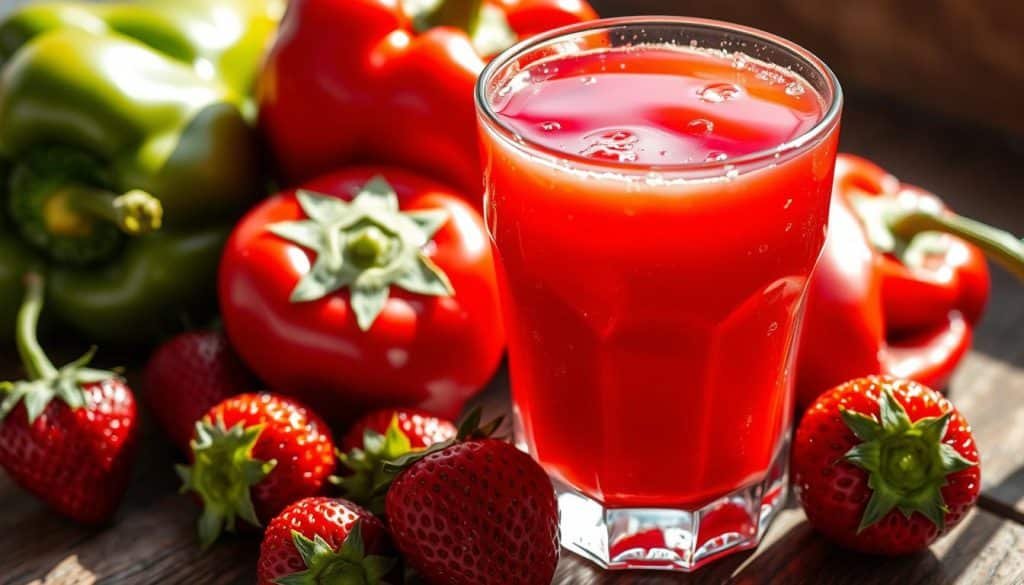Red Bell Pepper-Strawberry Glow Juice
