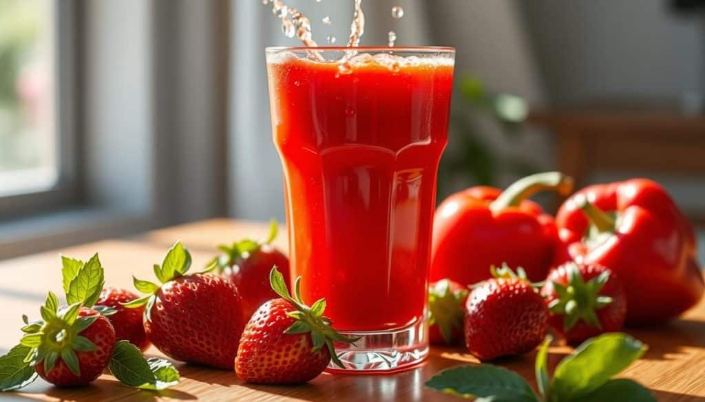 Red Bell Pepper-Strawberry Glow Juice
