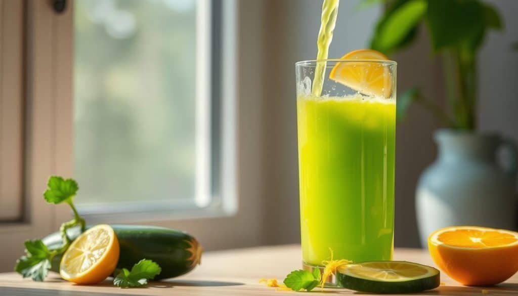 Zucchini-Mint Citrus Cleanse Juice