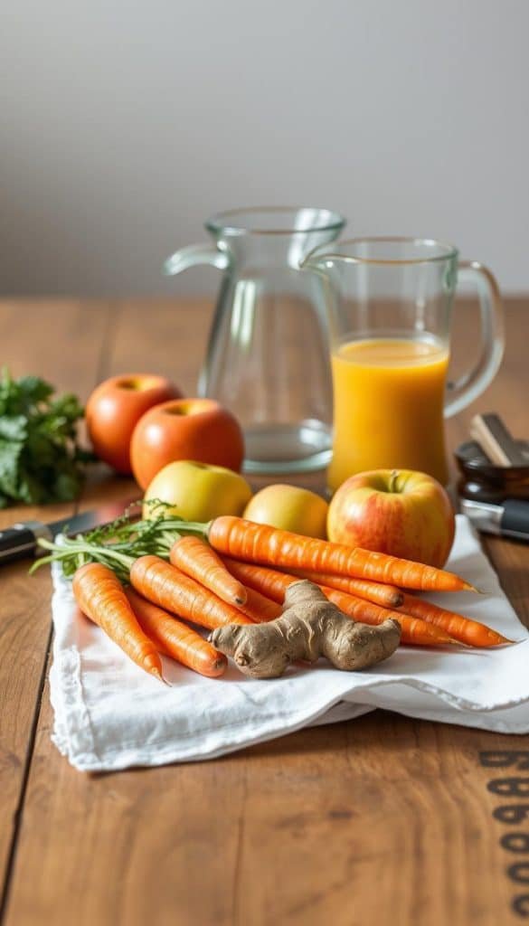 Carrot, Apple, and Ginger Juice