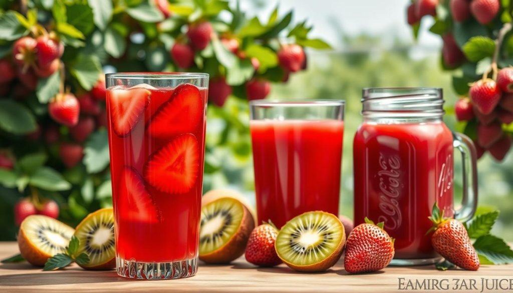 Strawberry and Kiwi Juice