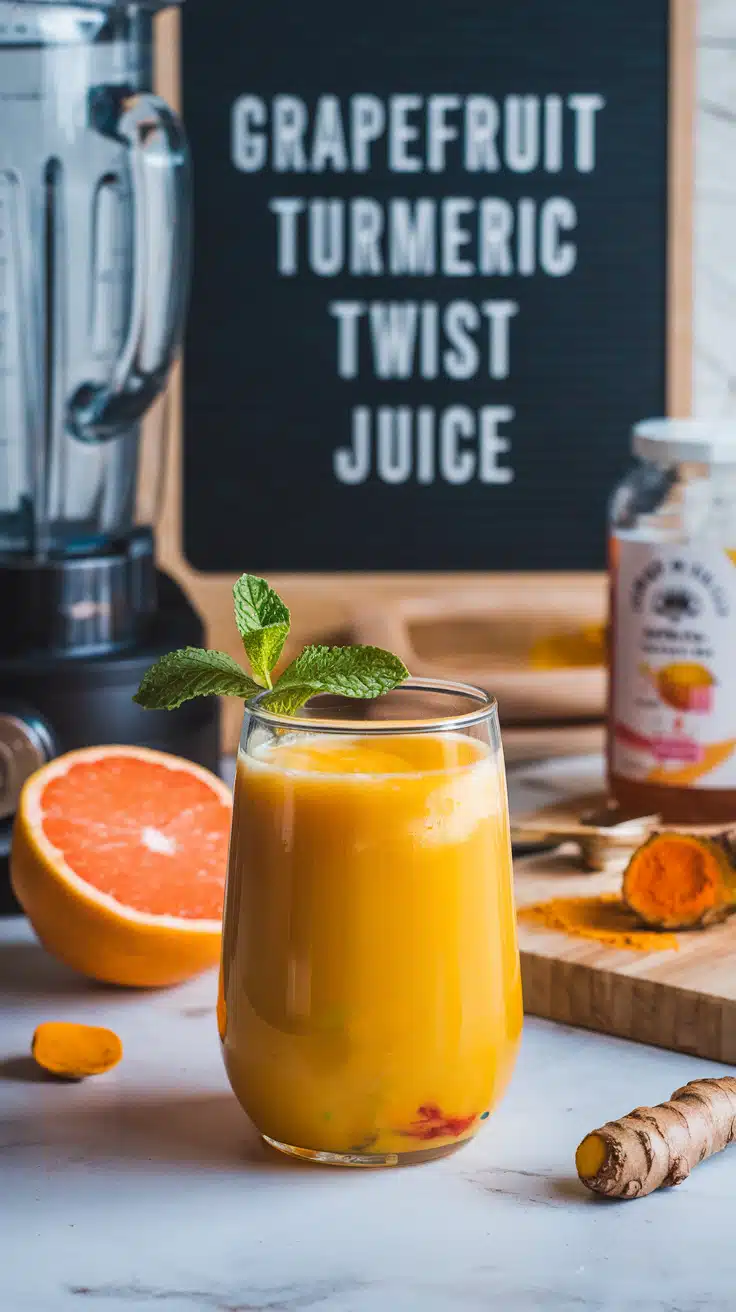 Grapefruit Turmeric Twist Juice - Juicing Made Easy