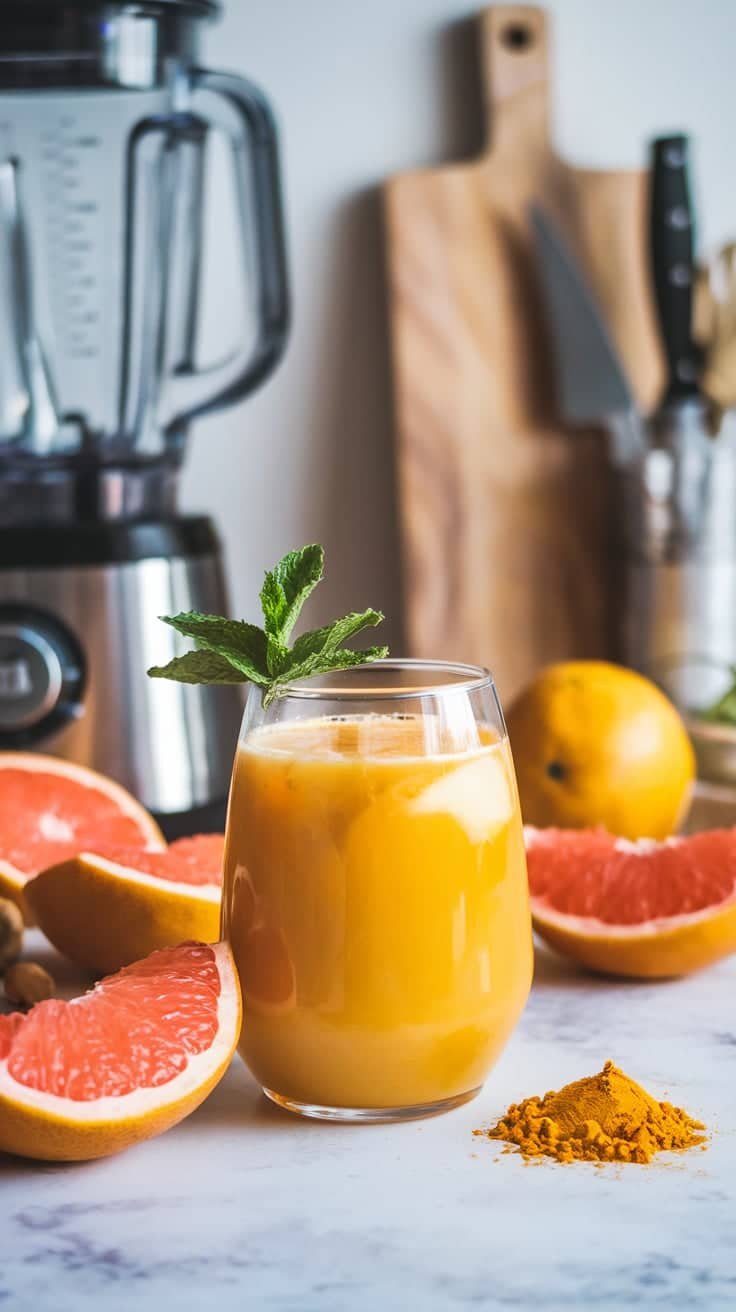 Grapefruit Turmeric Twist Juice - Juicing Made Easy