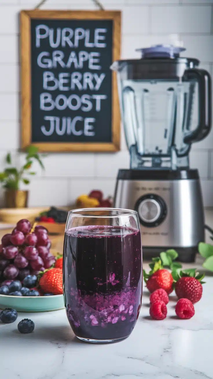 Purple Grape Berry Boost Juice - Juicing Made Easy